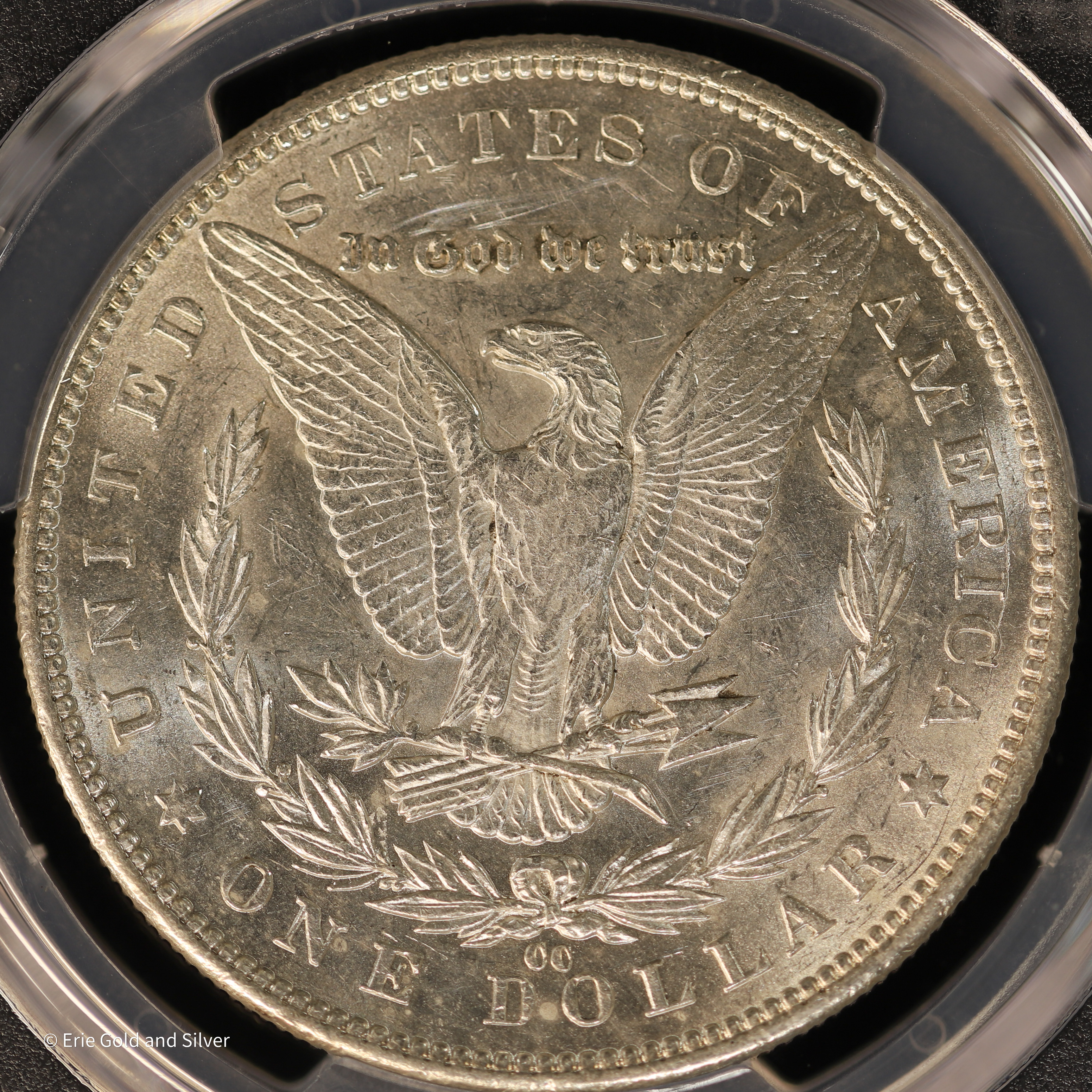 Erie Gold And Silver | 1890-CC $1 Morgan Silver Dollar PCGS AU | Carson City